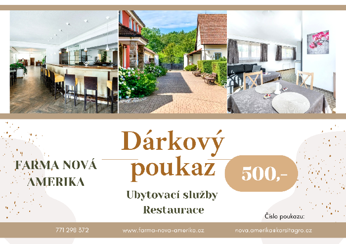 Dárkové poukazy :: Farma Nová Amerika